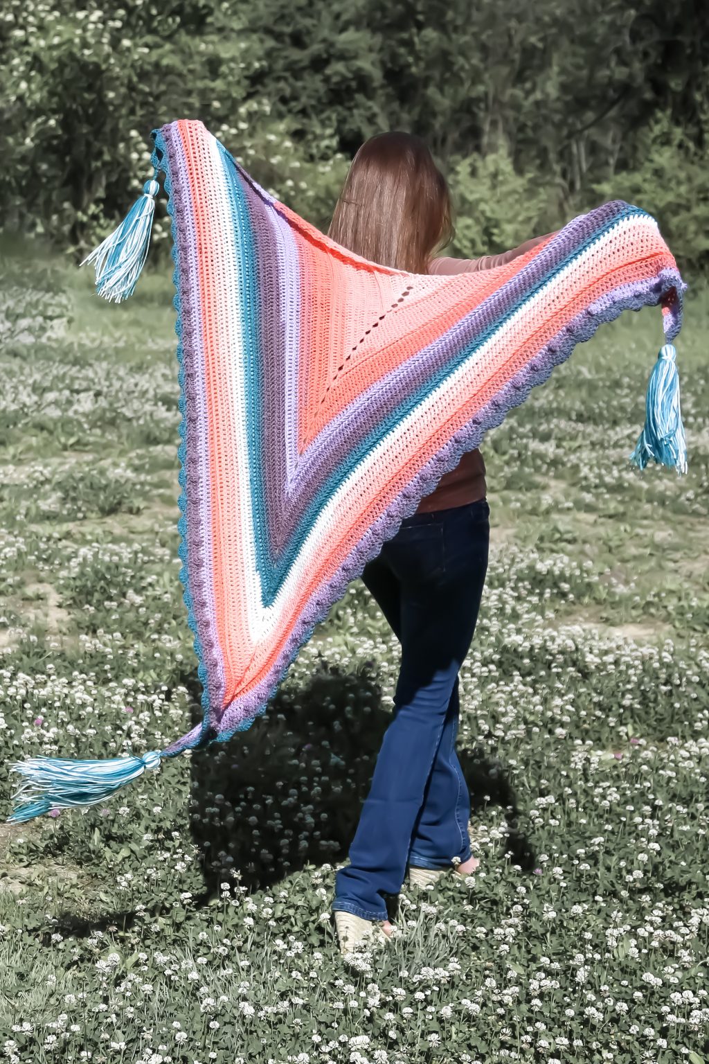 Crochet Wrap Pattern using Mandala Yarn - Life + Yarn