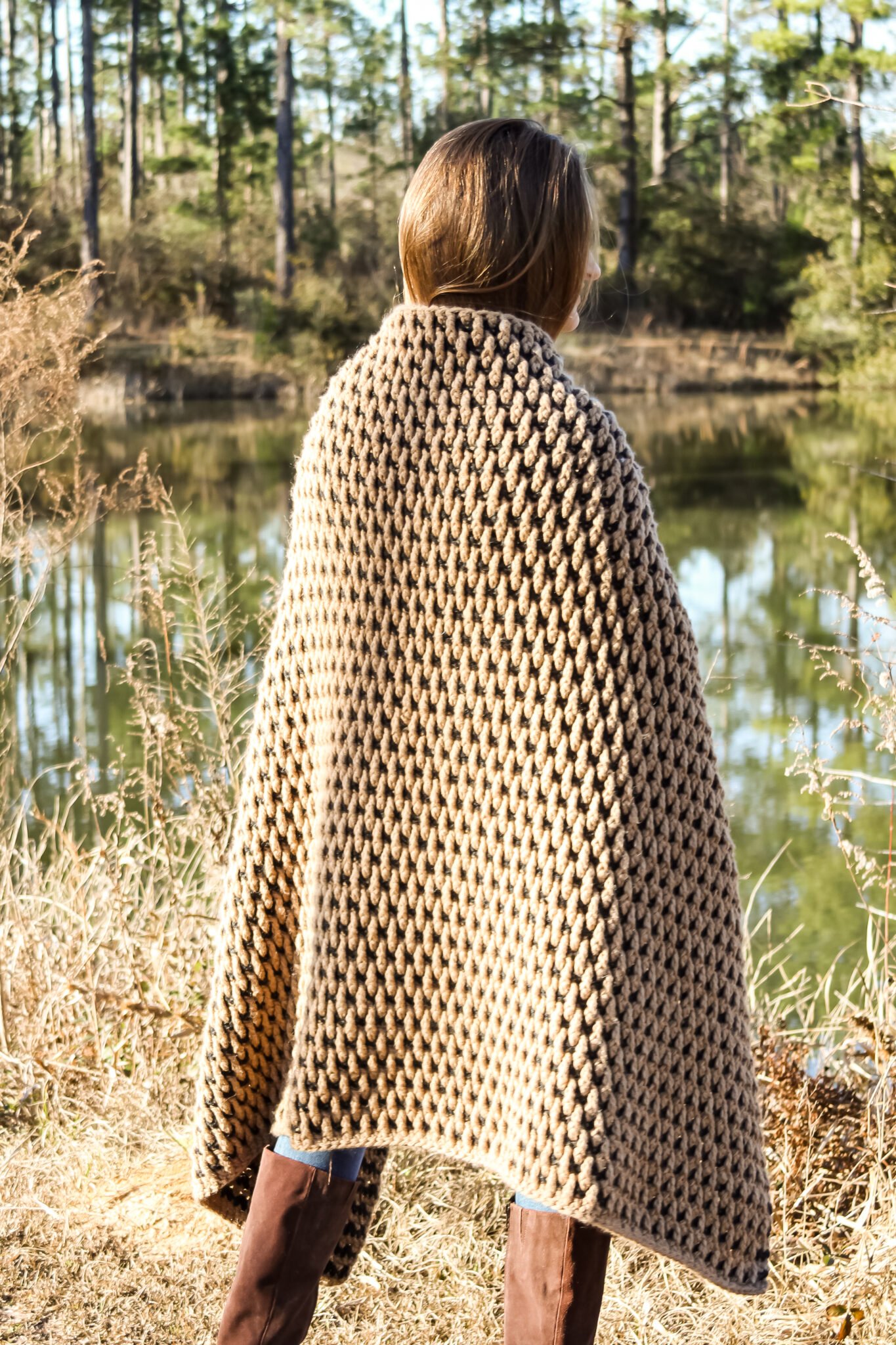 Alpine Stitch Crochet Blanket Pattern - Life + Yarn