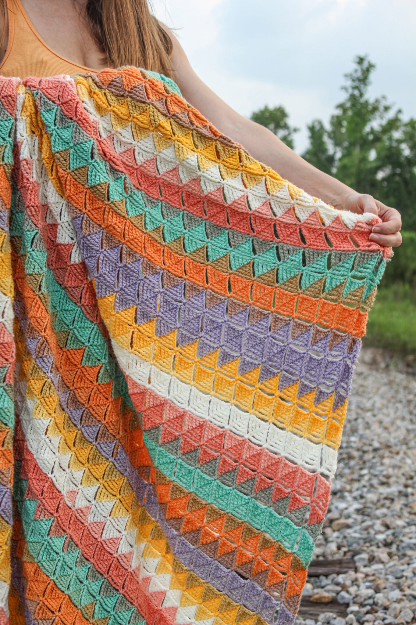 Free Easy Ombre Crochet Blanket Pattern - Beautiful Textured Throw ...
