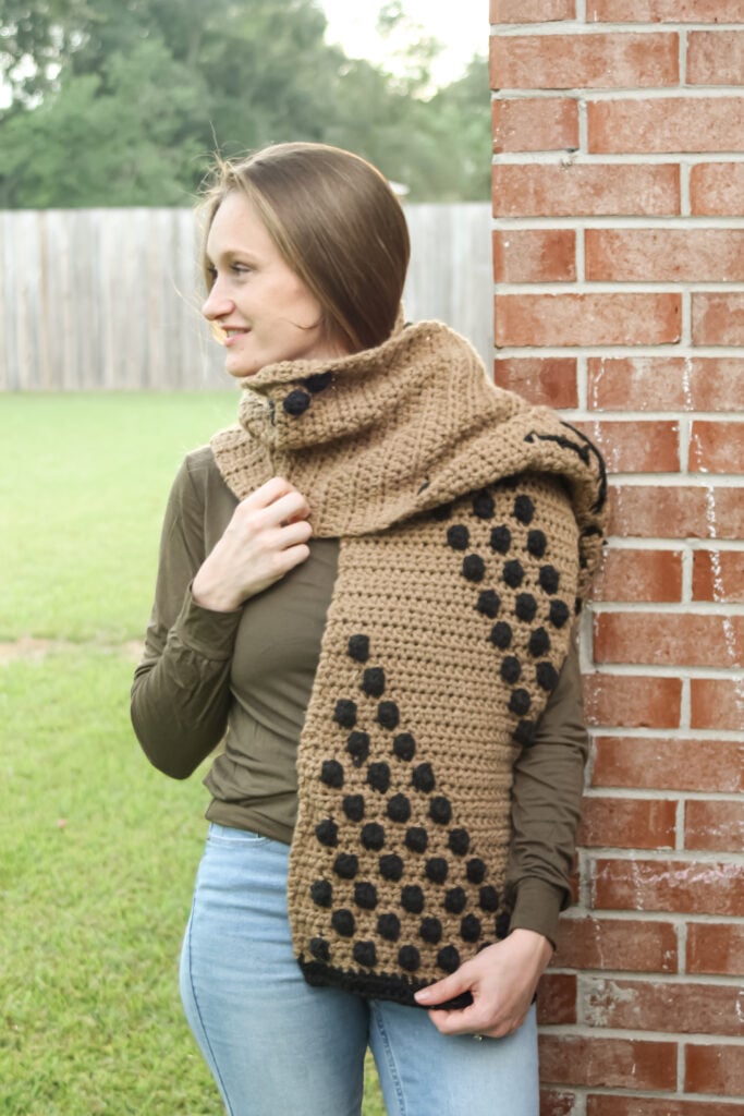 Two Color Easy & Simple Chunky Free Crochet Scarf Pattern - Life + Yarn ...