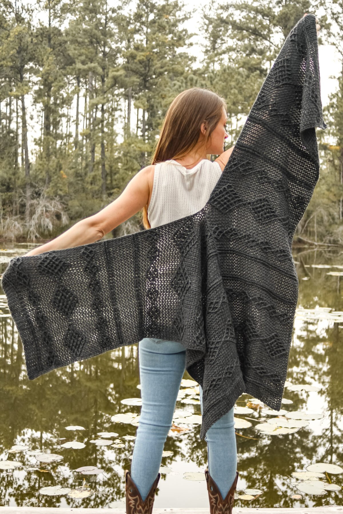 Free Easy Crochet Cabled Ruana Wrap Pattern + PDF - Life + Yarn