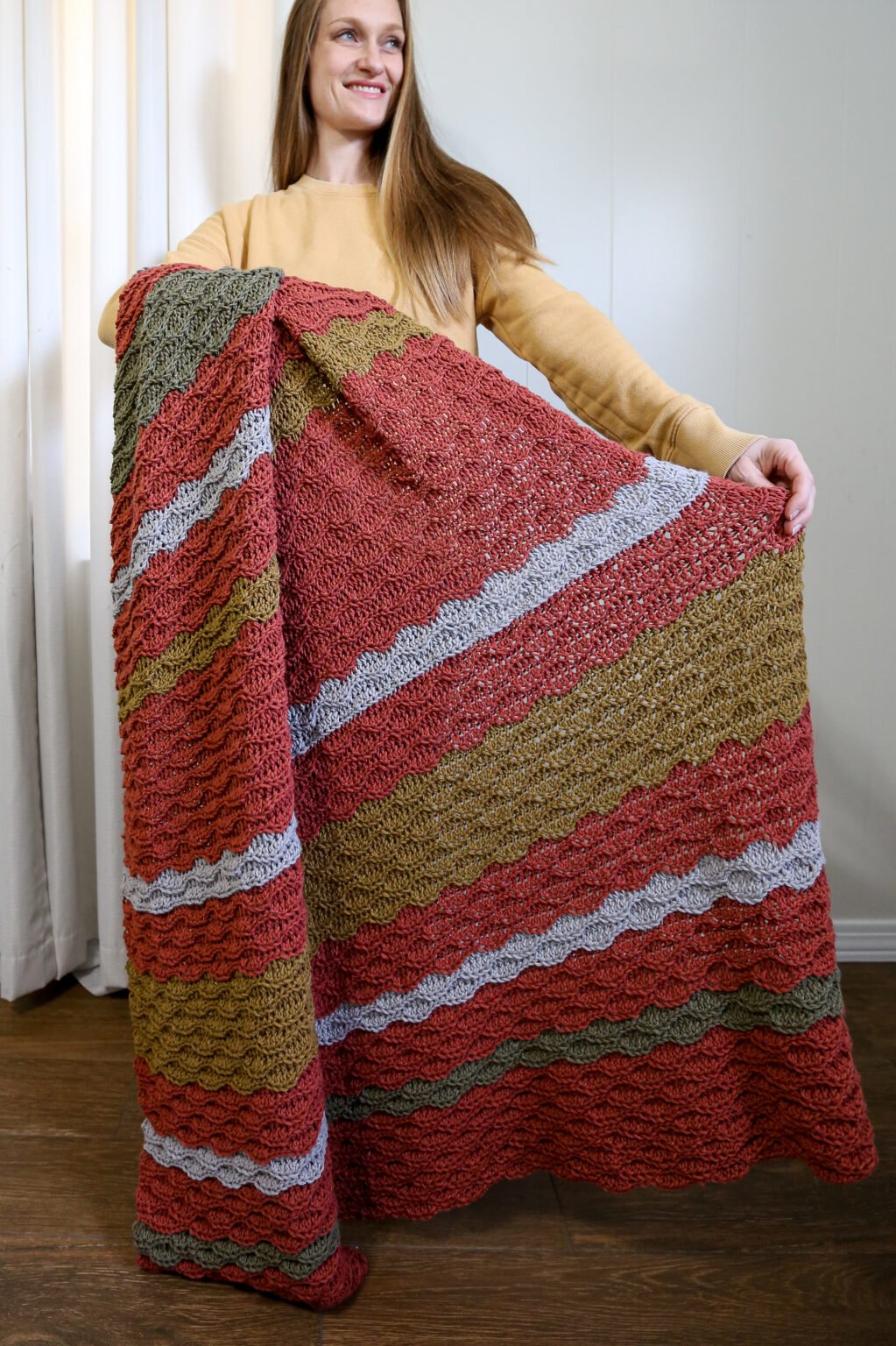 FREE Crochet Ripple Blanket Pattern - Easy Afghan Tutorial - Life + Yarn