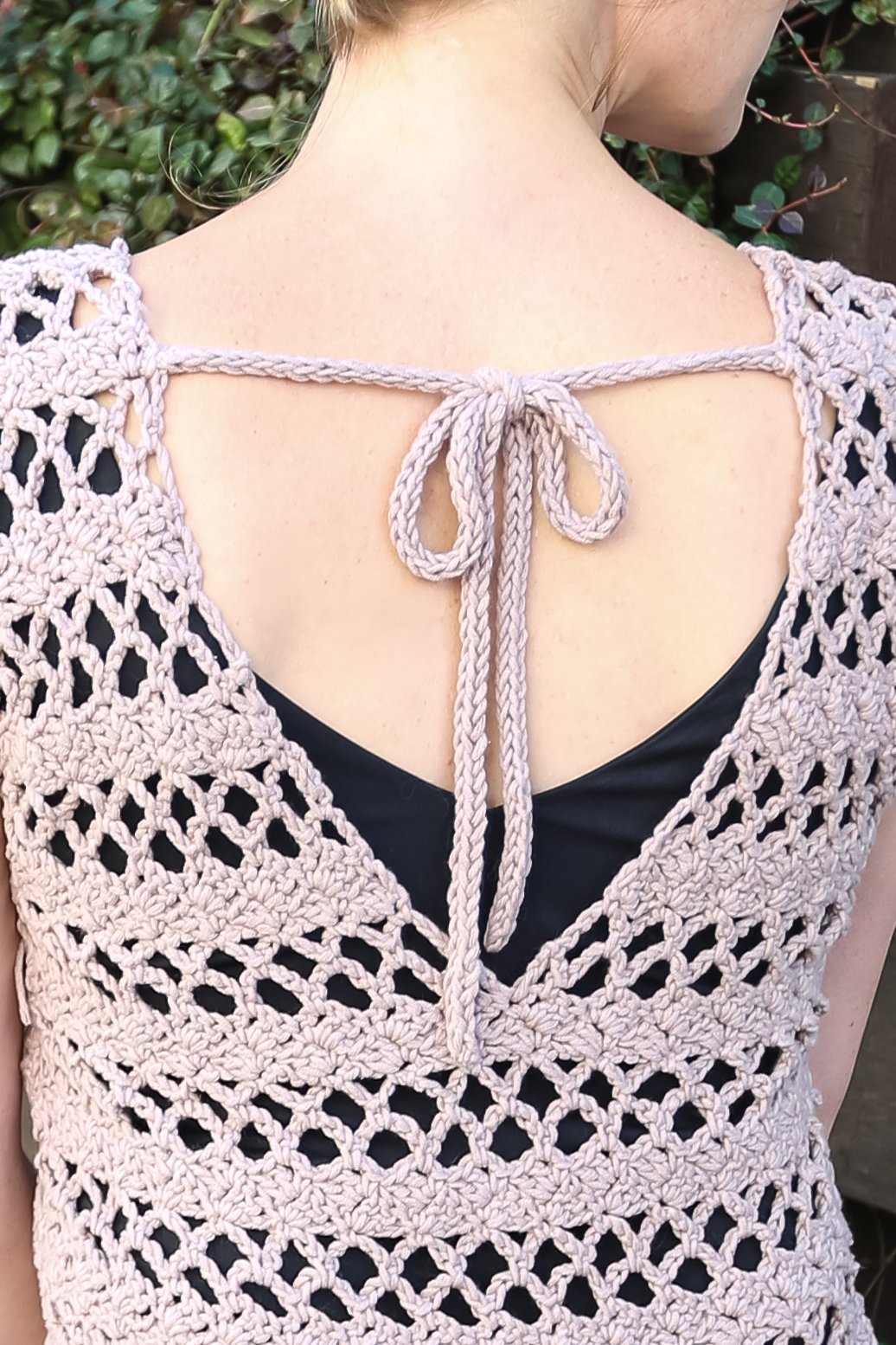Boho Tie Back Bow Top FREE Crochet Pattern for Summer - Life + Yarn