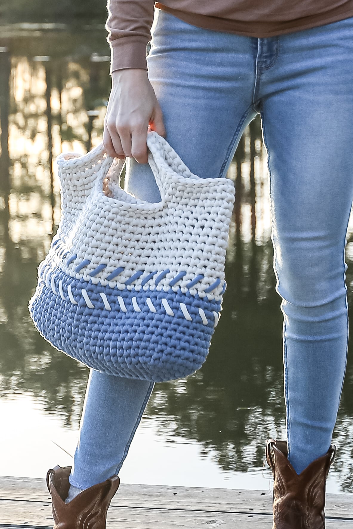Free Simple Easy Crochet Tote Bag - Beginner Purse Pattern