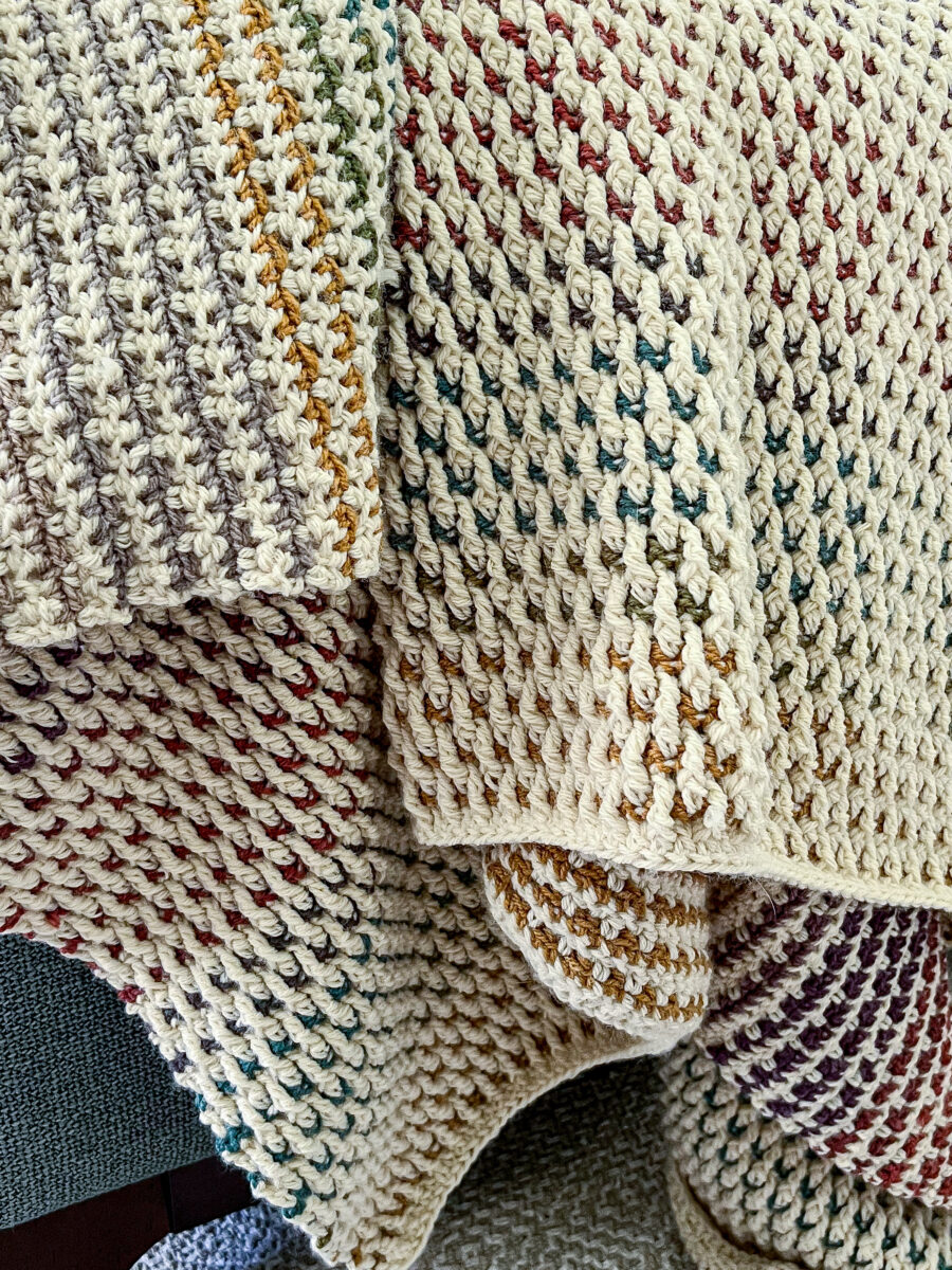 Free Easy Ombre Crochet Blanket Pattern - Beautiful Textured Throw ...