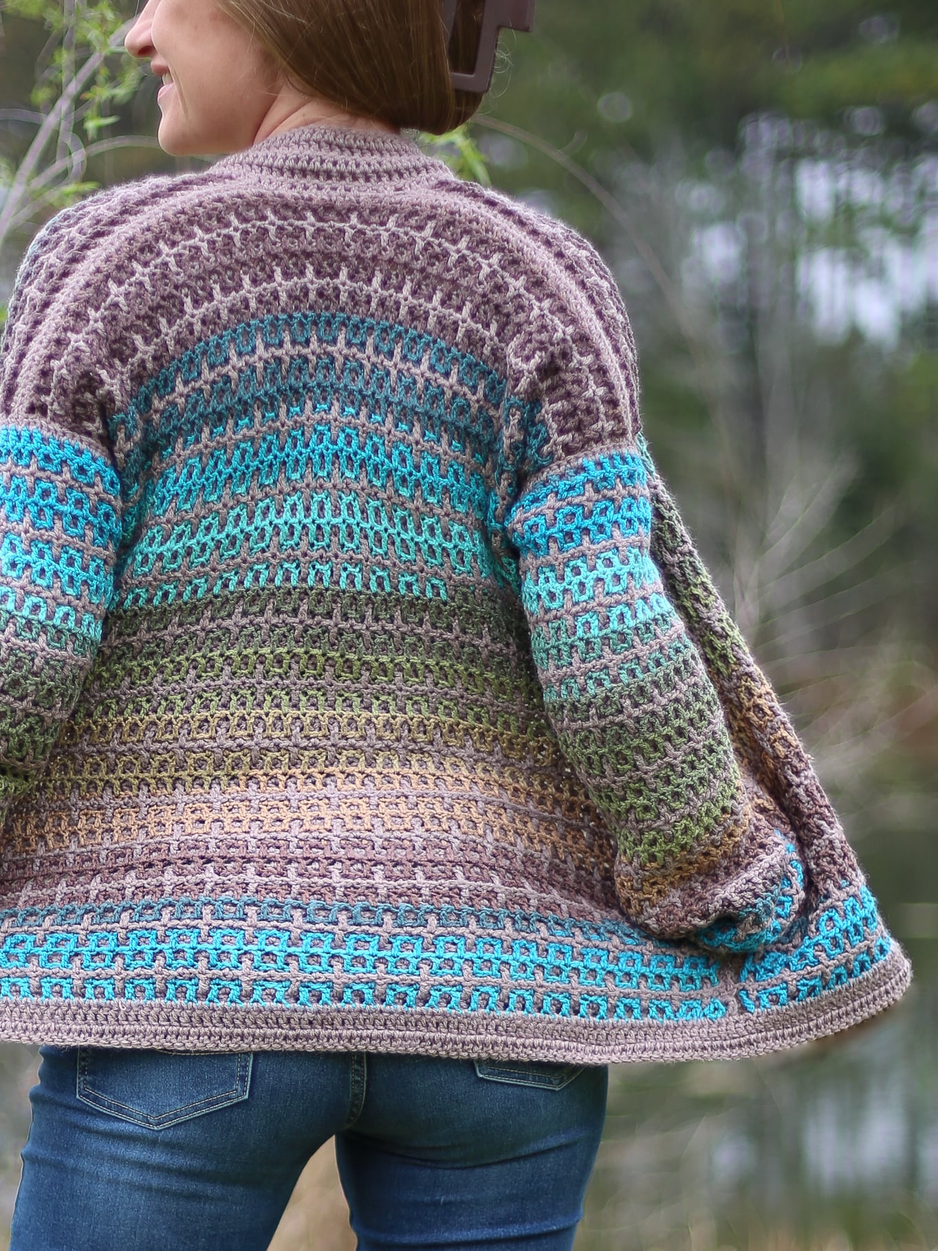 Reversible Free Crochet Coat Pattern with Pockets Tutorial
