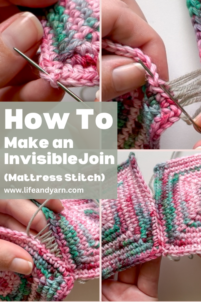 Invisible Crochet Seam Joining Tutorial (Mattress Stitch) - Life + Yarn