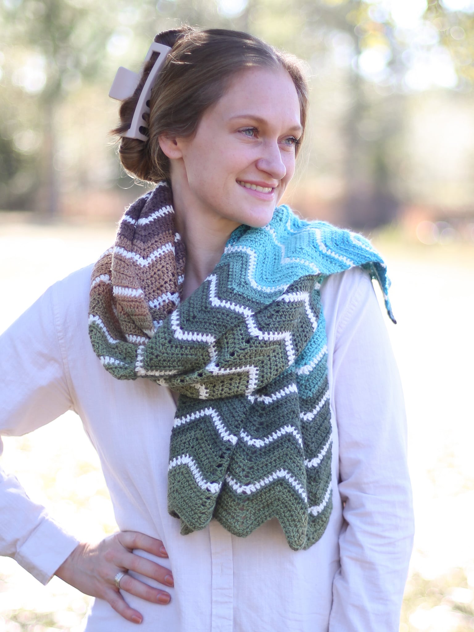 Easy Crochet Chevron Stitch Scarf for Beginners - Tutorial - Life + Yarn